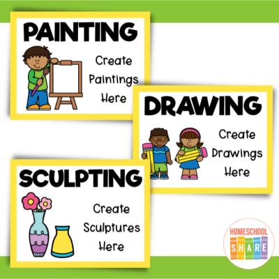 Art Studio Dramatic Play - Homeschool Share