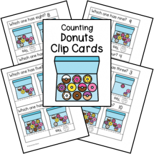 Counting Donuts Number Clip Cards - Homeschool Share