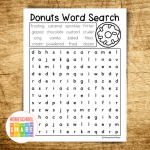Donut Word Search - Homeschool Share