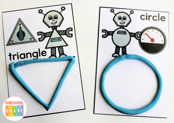 Robot Shape Playdough Mats - Homeschool Share