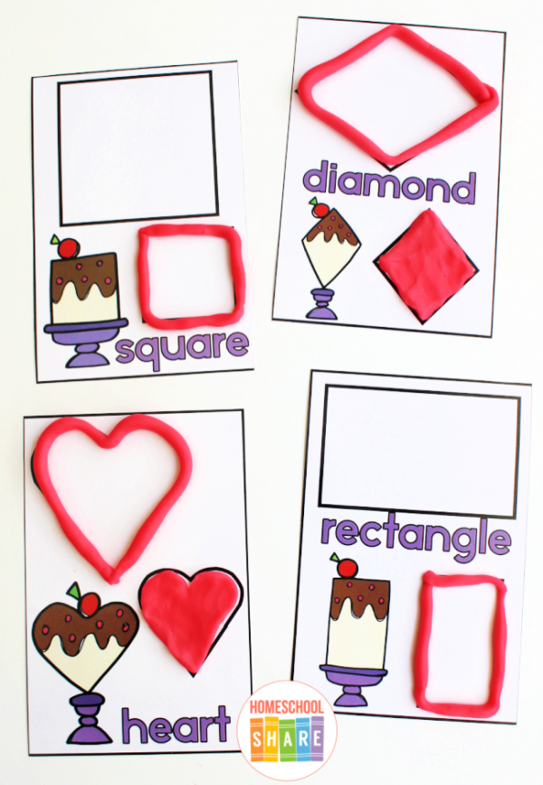 Ice Cream Shape Playdough Mats - Homeschool Share