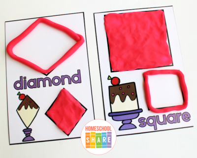 Ice Cream Shape Playdough Mats - Homeschool Share