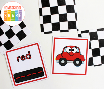 Car Colors Memory Game Printable - Homeschool Share