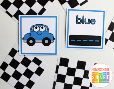 Car Colors Memory Game Printable - Homeschool Share