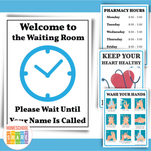 Hospital Dramatic Play (free printables!) - Homeschool Share