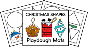 Christmas Shapes Playdough Mats (free printable!) - Homeschool Share