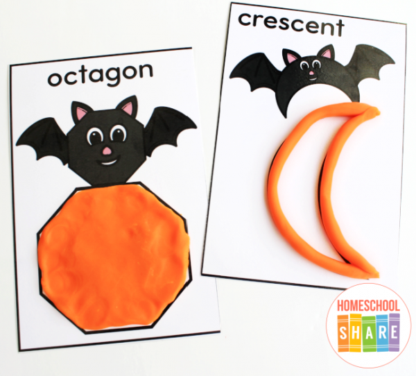 Bat Shape Playdough Mats - Homeschool Share