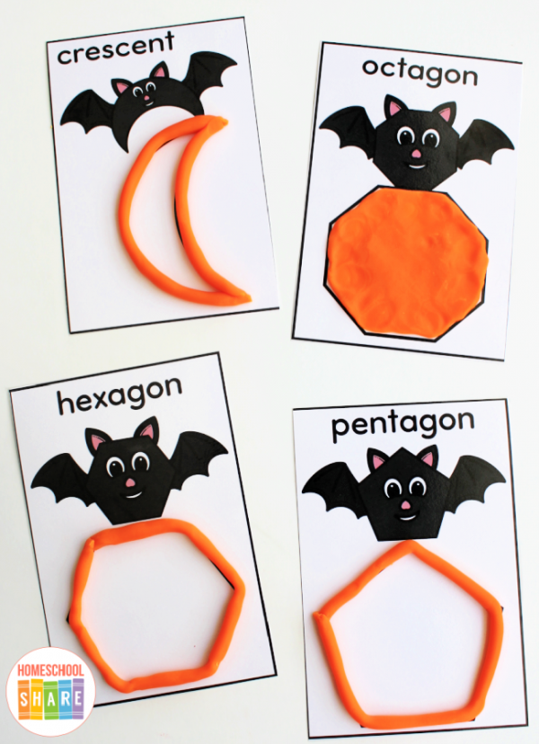 Bat Shape Playdough Mats - Homeschool Share