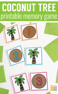 Coconut Tree Number Memory Game - Homeschool Share