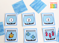 Counting Fish Number Memory Game - Homeschool Share