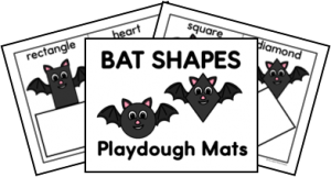 Bat Shape Playdough Mats - Homeschool Share