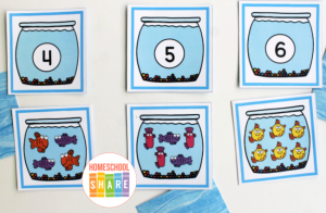 Counting Fish Number Memory Game - Homeschool Share