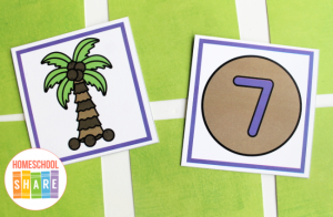 Coconut Tree Number Memory Game - Homeschool Share