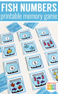 Counting Fish Number Memory Game - Homeschool Share