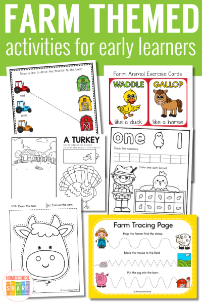 Farm Animals Theme for Preschool and Kindergarten - Homeschool Share