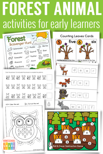 Forest Animal Theme for Preschool - Homeschool Share