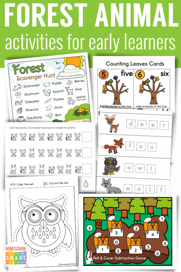 Forest Animal Theme for Preschool - Homeschool Share