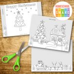 Printable Christmas Activity: Color a 3D Scene - Homeschool Share
