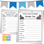 Free Winter Word Scrambles - Homeschool Share
