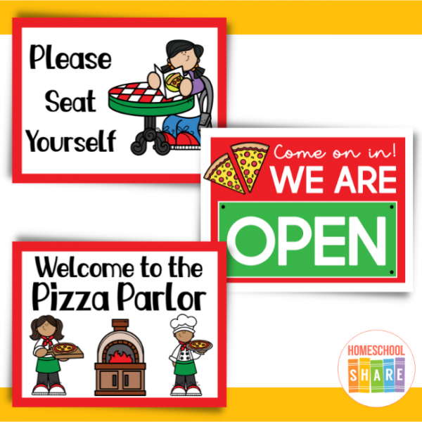 Pizza Shop Dramatic Play - Homeschool Share