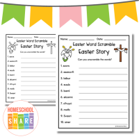 Easter Word Scramble (free printables!) - Homeschool Share