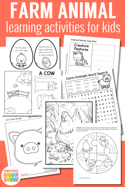 Farm Animal Activities for Kids - Homeschool Share