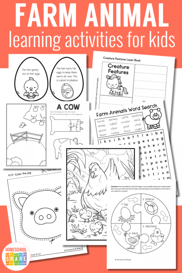 Farm Animal Activities for Kids - Homeschool Share