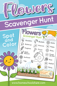 Flower Scavenger Hunt (free printable!) - Homeschool Share
