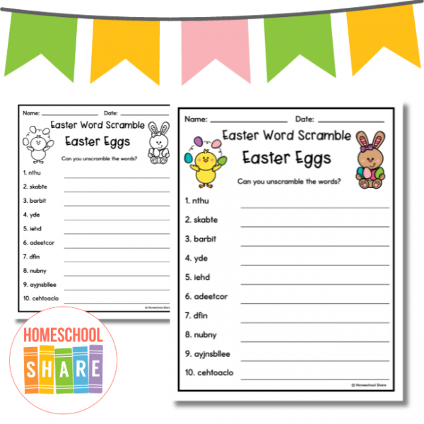 Easter Word Scramble (free printables!) - Homeschool Share