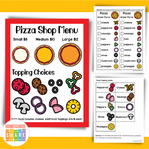 Pizza Shop Dramatic Play - Homeschool Share