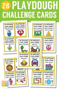 Playdough Challenge Cards (free printable!) - Homeschool Share