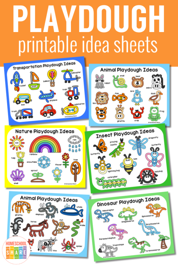 Printable Playdough Idea Pages - Homeschool Share