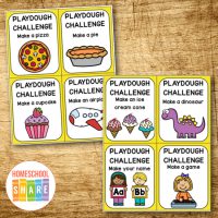 Playdough Challenge Cards (free printable!) - Homeschool Share