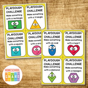 Playdough Challenge Cards (free printable!) - Homeschool Share