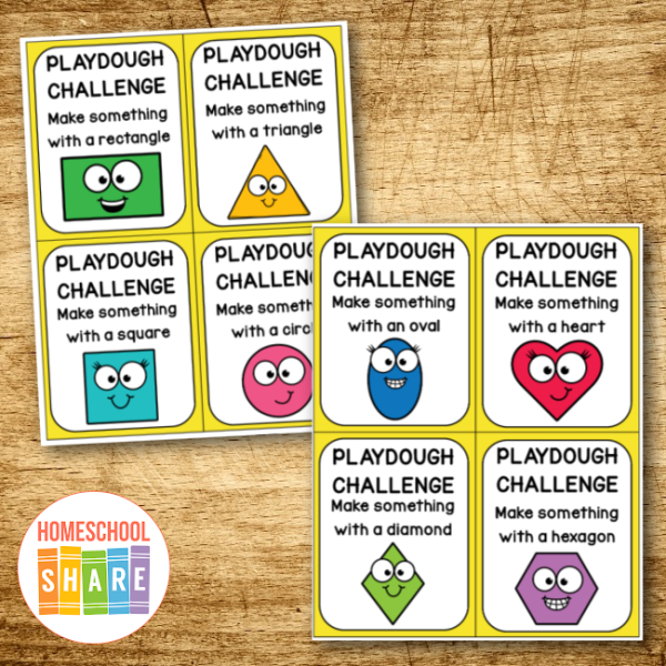 Playdough Challenge Cards (free printable!) - Homeschool Share